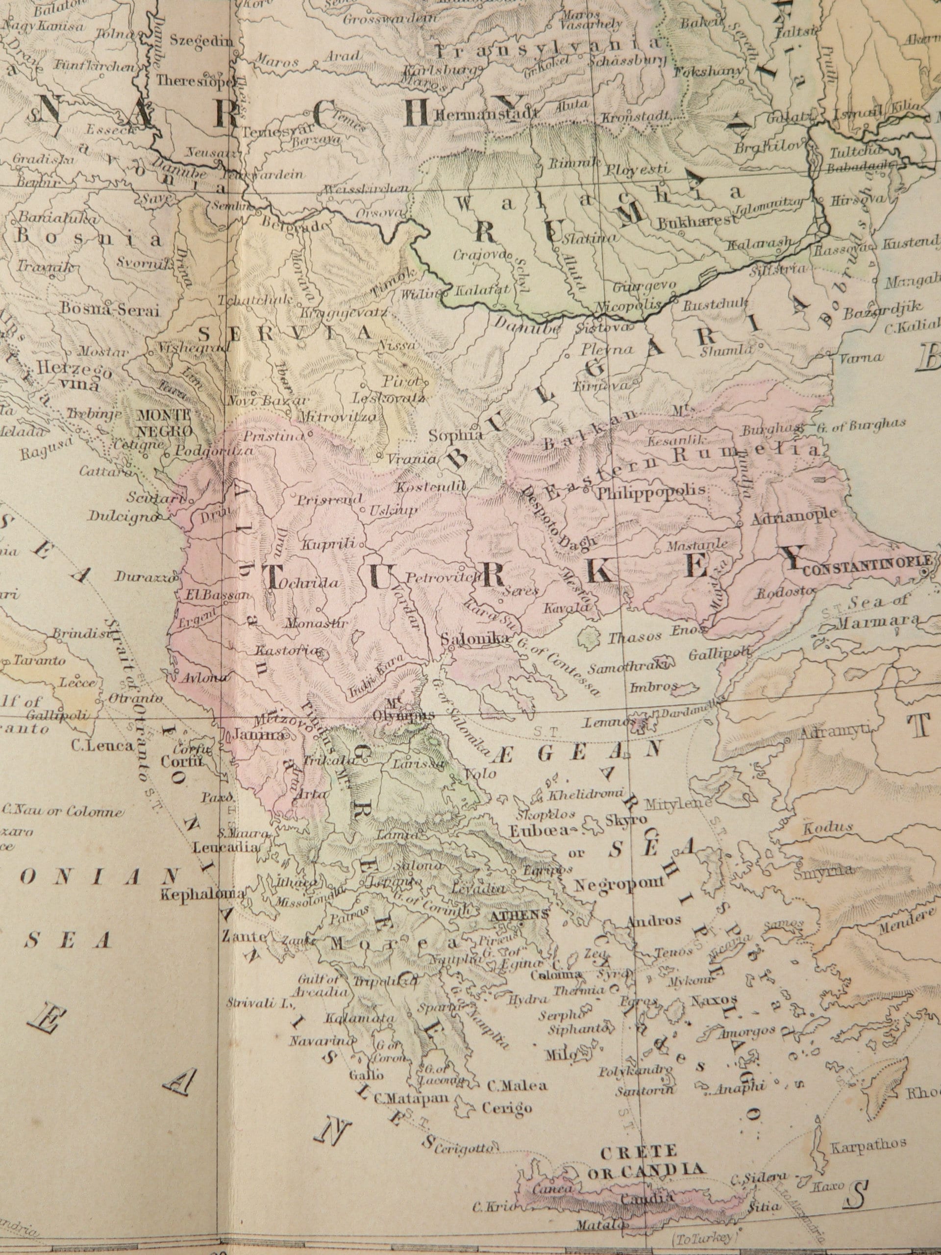 Large Europe Map 1889 Vintage Map of Europe Unique Gift for | Etsy