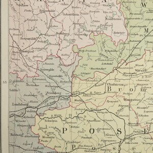 East Germany Map, Original Vintage Map of Germany, East German Empire ...