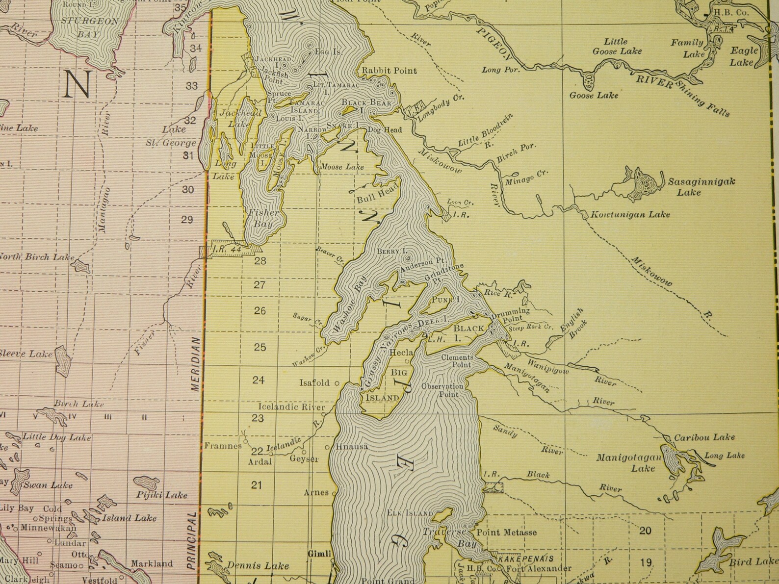 1908 Map of Manitoba Canada, Original Antique Map, Vintage Manitoba Map ...