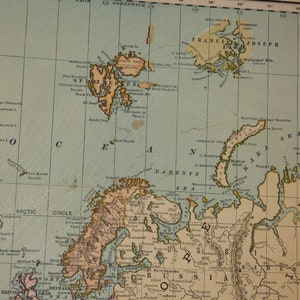 Large 1892 World Map on Mercators Projection, Rand Mcnally Atlas Map, Original Antique Map ...