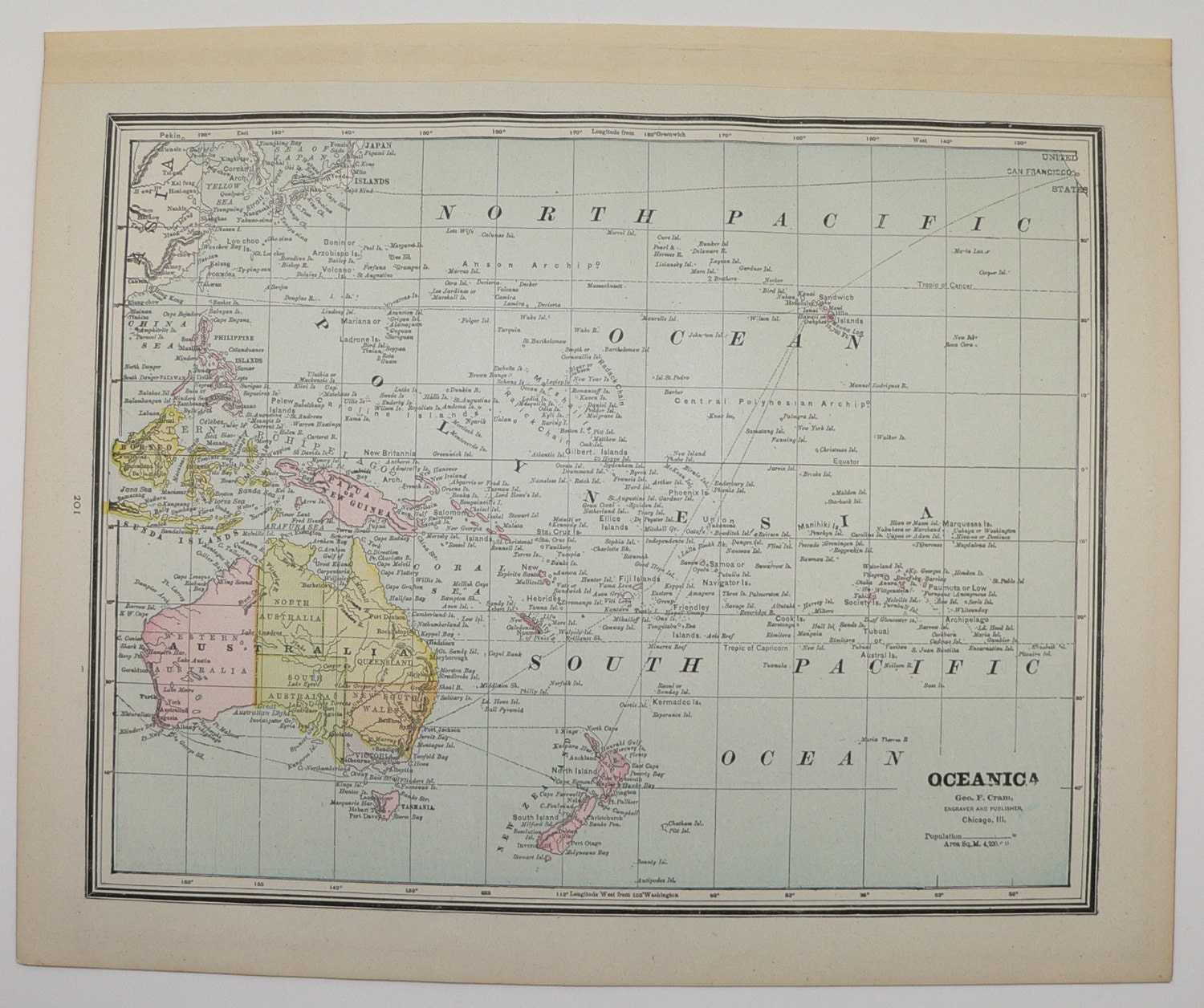 1888 Africa Map, Atlantic Ocean, Pacific Islands, Antique Travel Art - Etsy