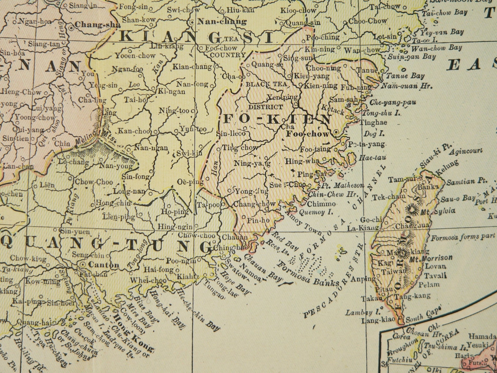 Antique China Map 1888 Vintage Art Map of China Australia - Etsy