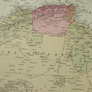 Large Antique Map of Africa, 1873 A C Black Africa Map, Unique Wedding ...