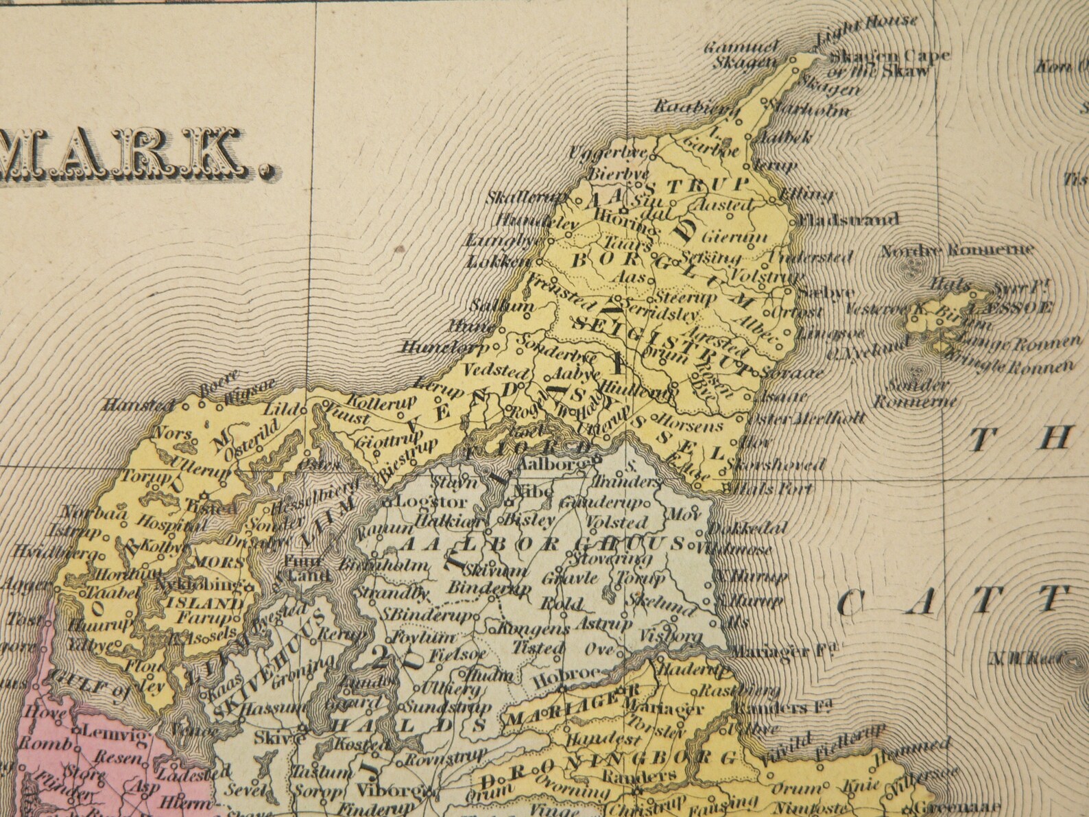1852 Mitchell Map Denmark, Antique Denmark Map, Original Vintage Map ...