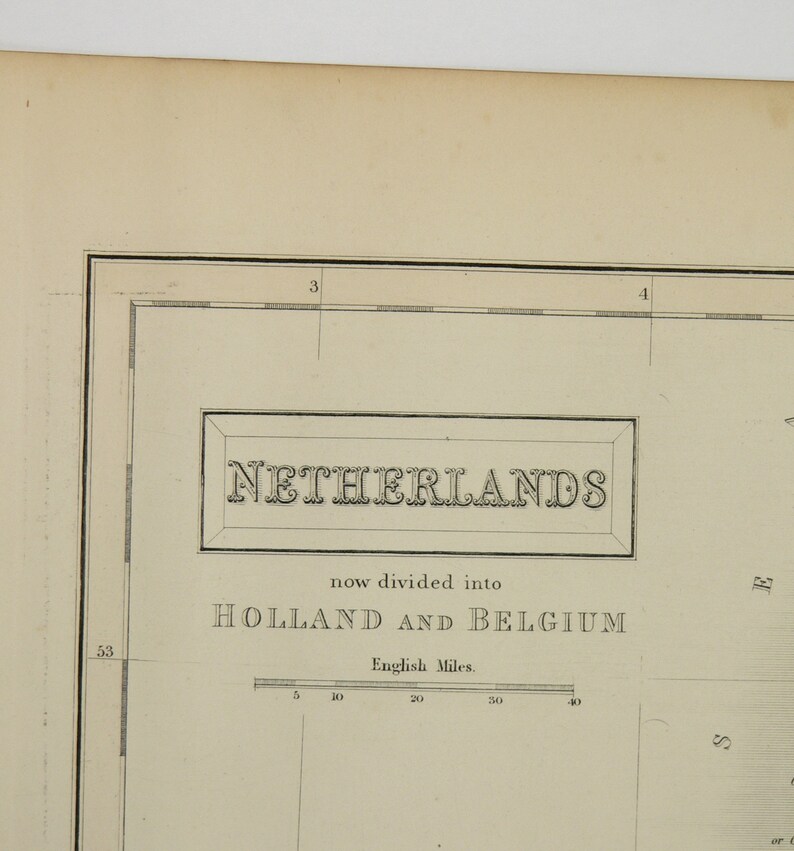 Original Antique Netherlands Map 1852 Adam & Charles Black Map - Etsy
