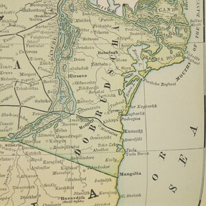 Old Turkey Map 1912 Large Map of Balkan Peninsula, Romania Serbia ...