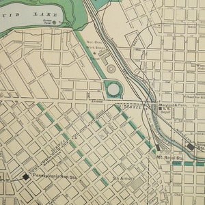 Original Vintage Baltimore MD Map 1908 Large Rand Mcnally Map of ...