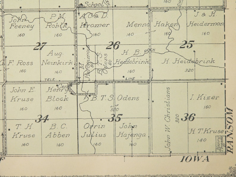 Vintage Map Little Rock MN 1914 Little Rock Minnesota Plat Map ...