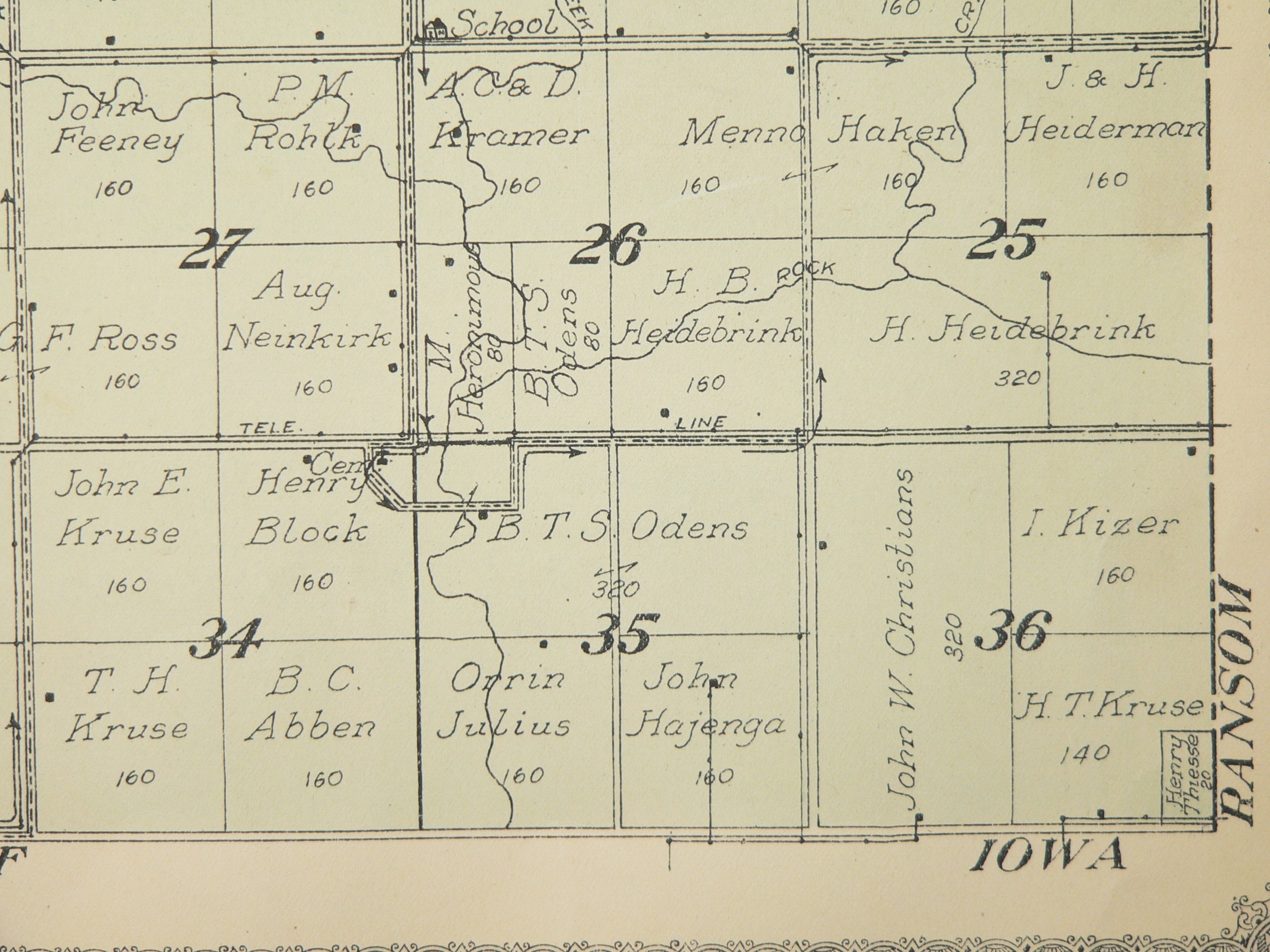 Vintage Map Little Rock MN 1914 Little Rock Minnesota Plat Map ...
