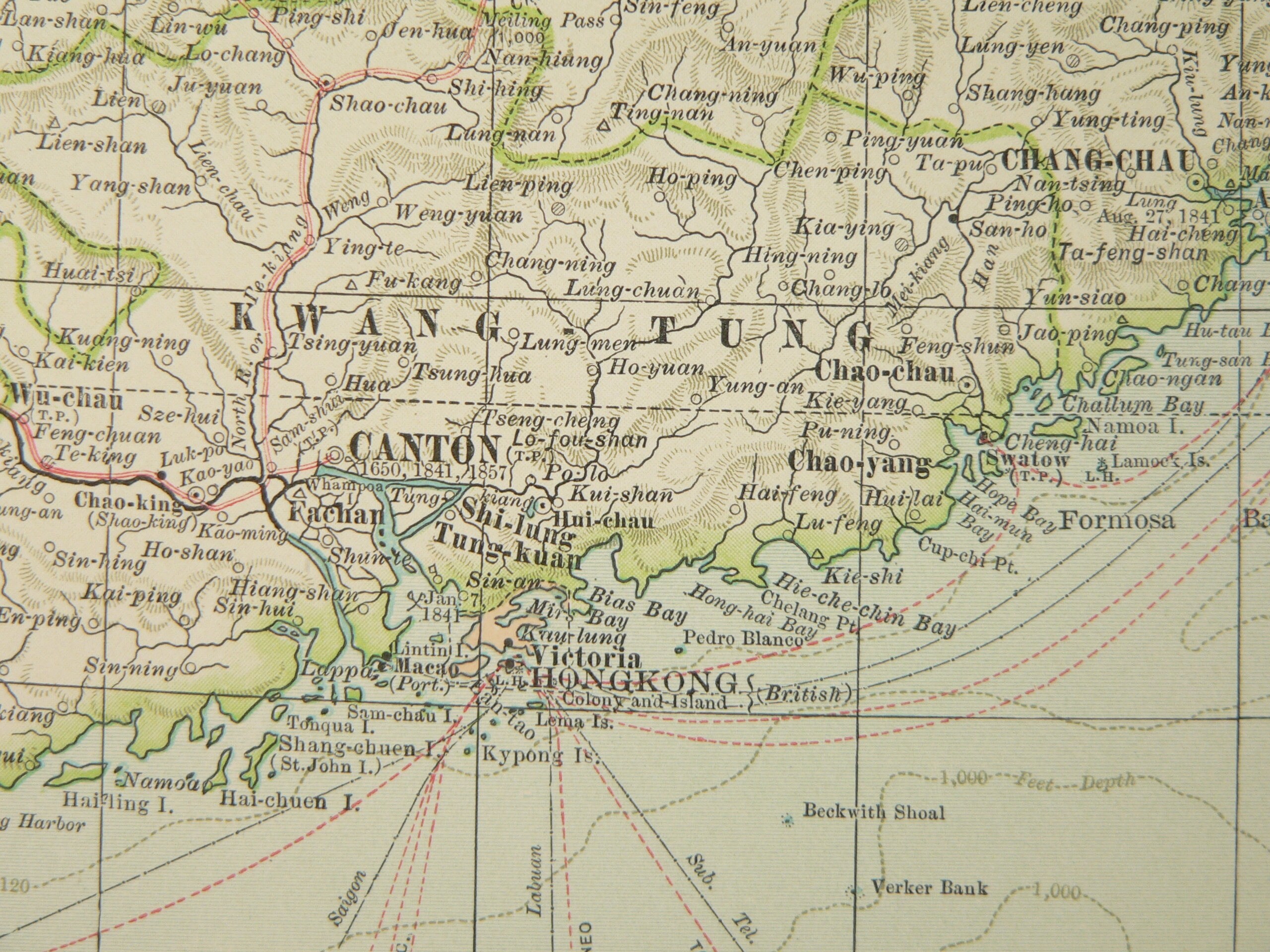 1899 Vintage Map of China, Eastern China Century Map - Etsy