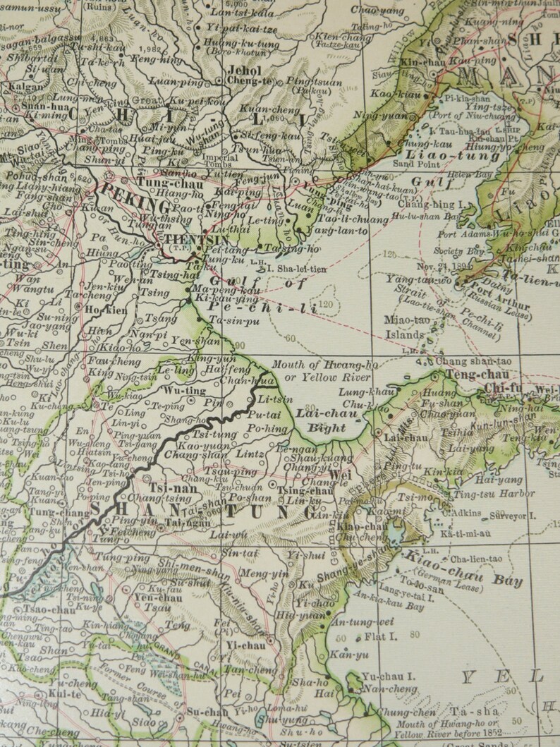 Eastern China Map Formosa Taiwan Map 1902 Vintage Map of | Etsy