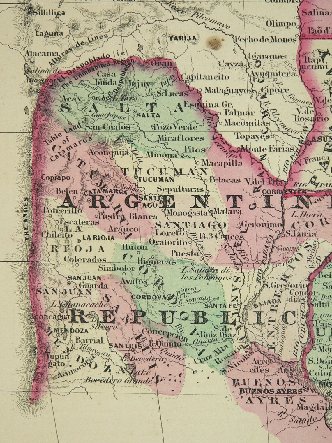 1800s Antique Map of Brazil South America 1863 Johnson Map - Etsy