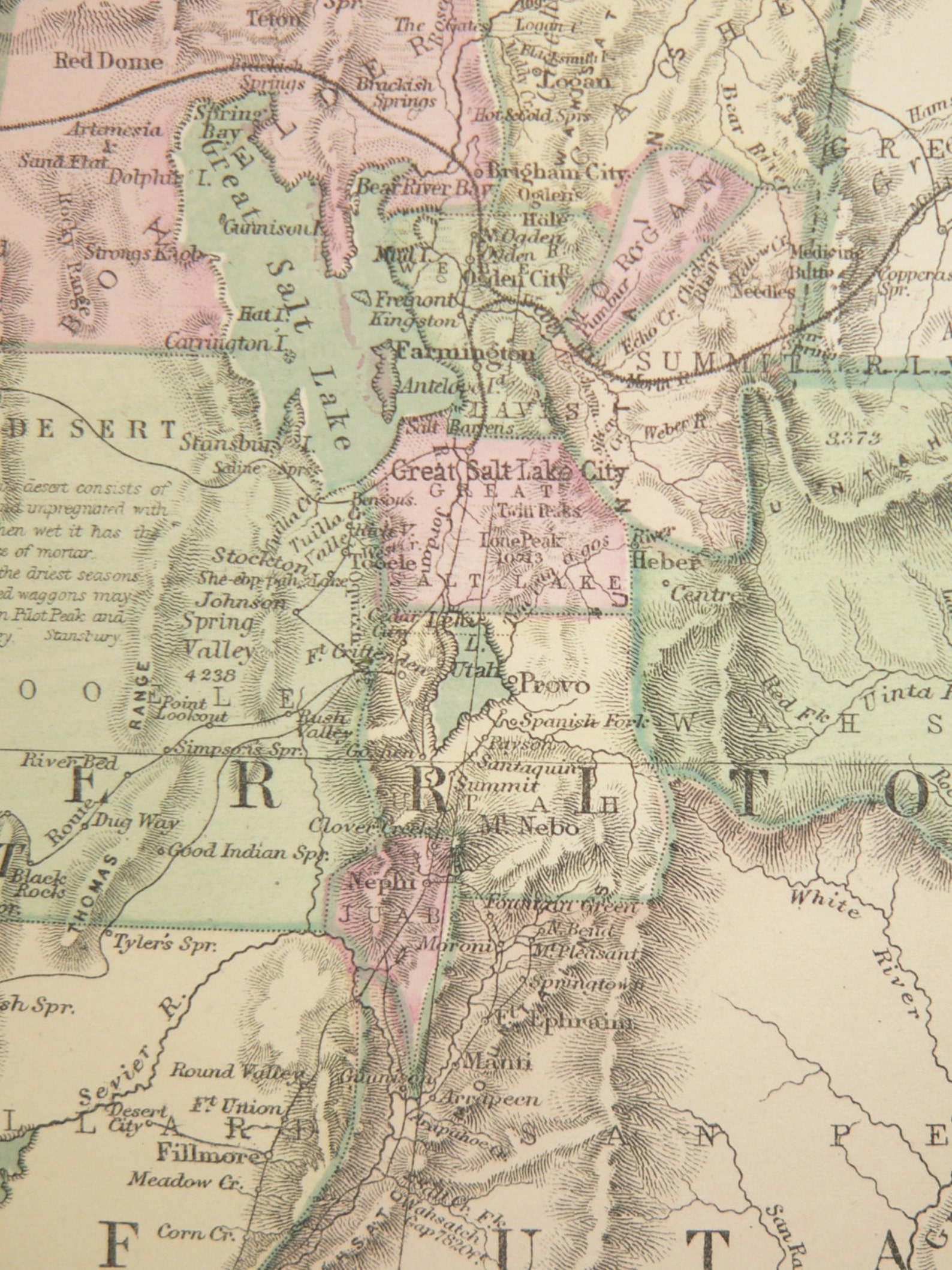 1873 Antique Colorado Map Arizona New Mexico Map Utah | Etsy
