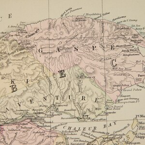 1889 Dominion of Canada Map, Nova Scotia New Brunswick, Newfoundland ...