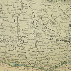 Old Turkey Map 1912 Large Map of Balkan Peninsula, Romania Serbia ...