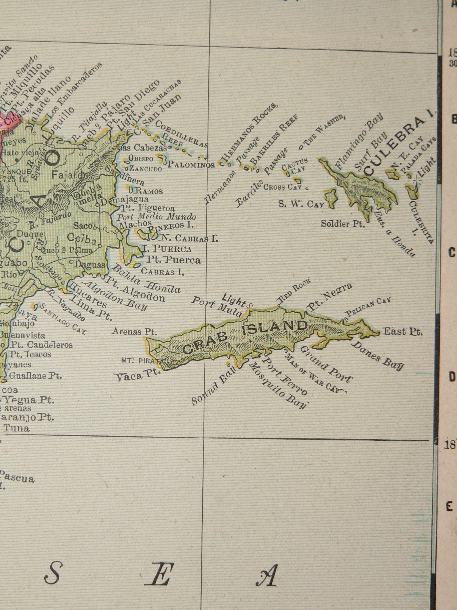 1900 Rand Mcnally Cuba Map, Original Antique Map to Frame - Etsy