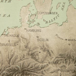 Vintage Europe Map 1912 Rand Mcnally Map of Europe, Minimalist Art Map ...