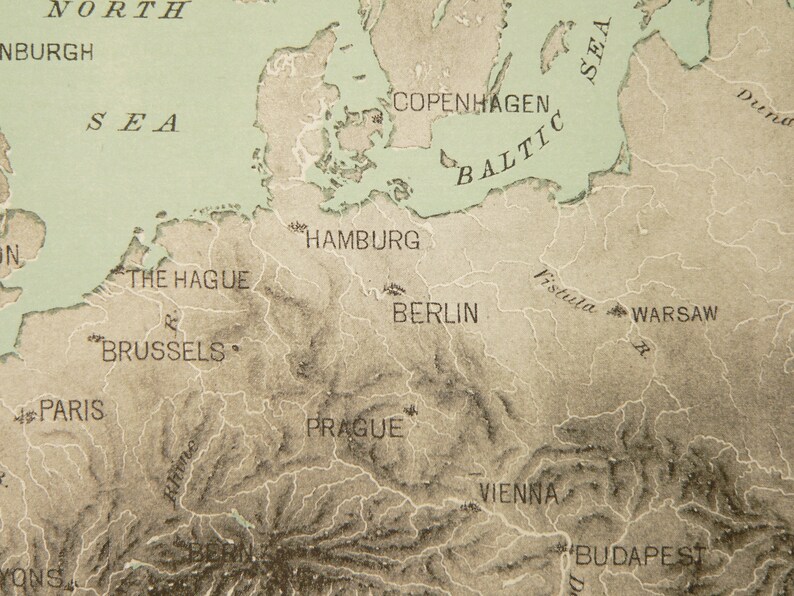 Vintage Europe Map 1912 Rand Mcnally Map of Europe Minimalist - Etsy UK