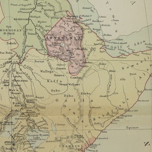 Large Antique Map of Africa, 1873 A C Black Africa Map, Unique Wedding ...