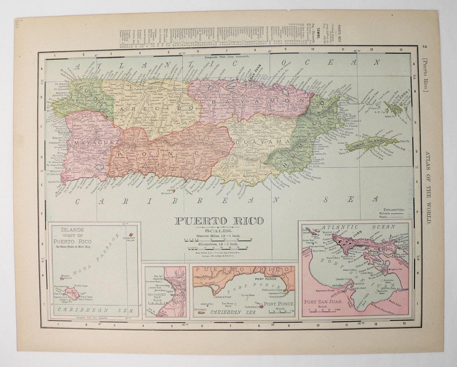 1900 Rand Mcnally Cuba Map, Original Antique Map to Frame - Etsy