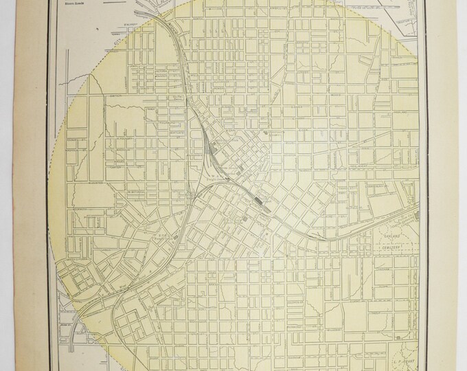 Vintage Atlanta Map Charleston SC Map 1900 City Street Map - Etsy
