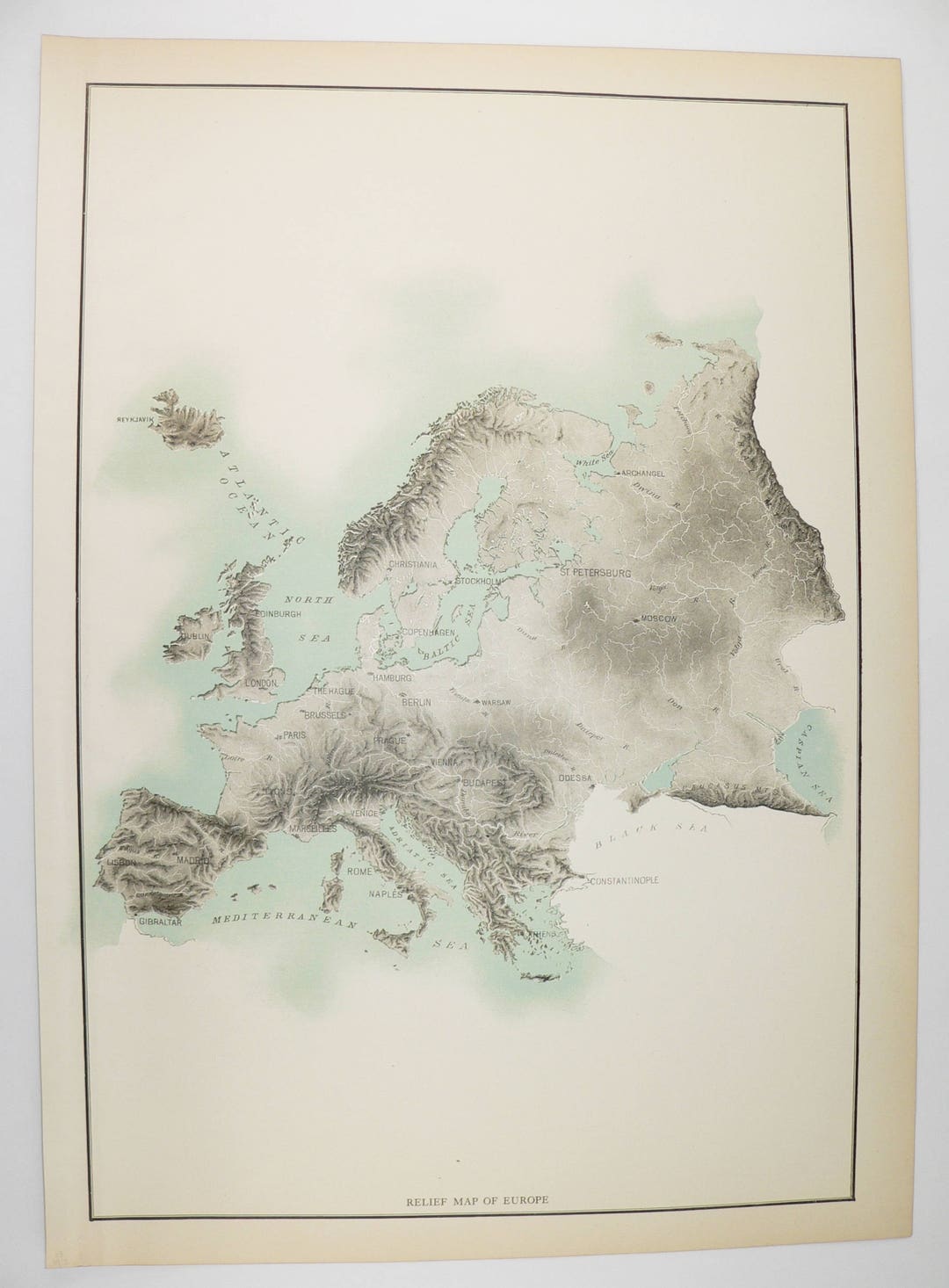 Vintage Europe Map 1912 Rand Mcnally Map of Europe Minimalist - Etsy UK