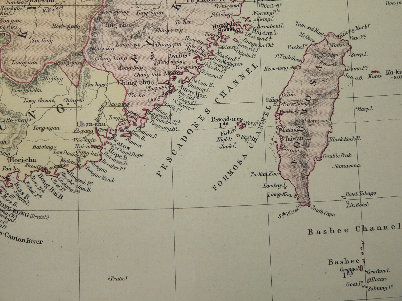 Large Antique Map of China Original Vintage China Map with | Etsy