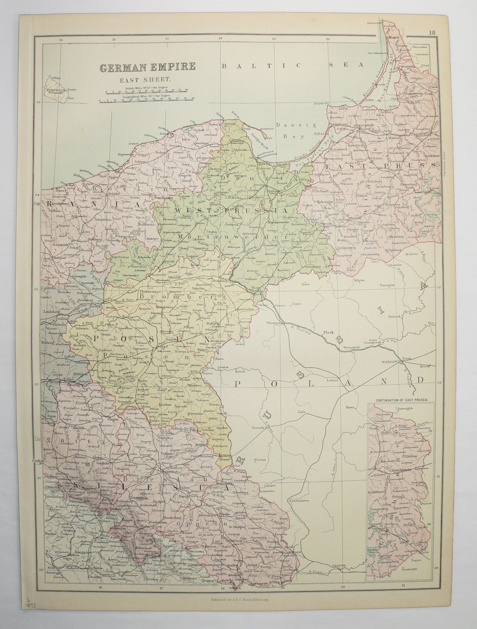 East Germany Map, Original Vintage Map of Germany, East German Empire ...