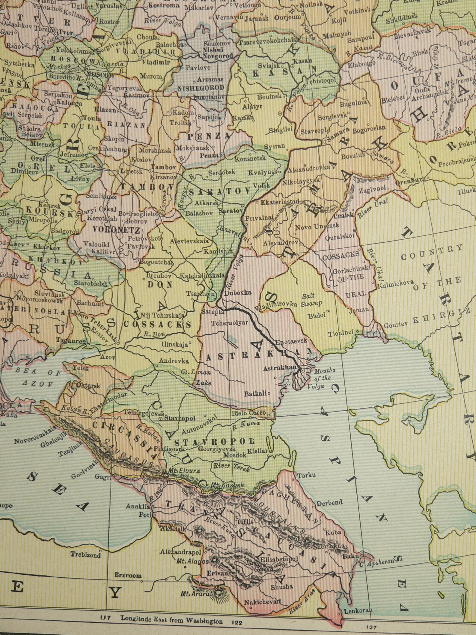 Vintage Russia Map and Austria Map 1888 Original Antique Map - Etsy