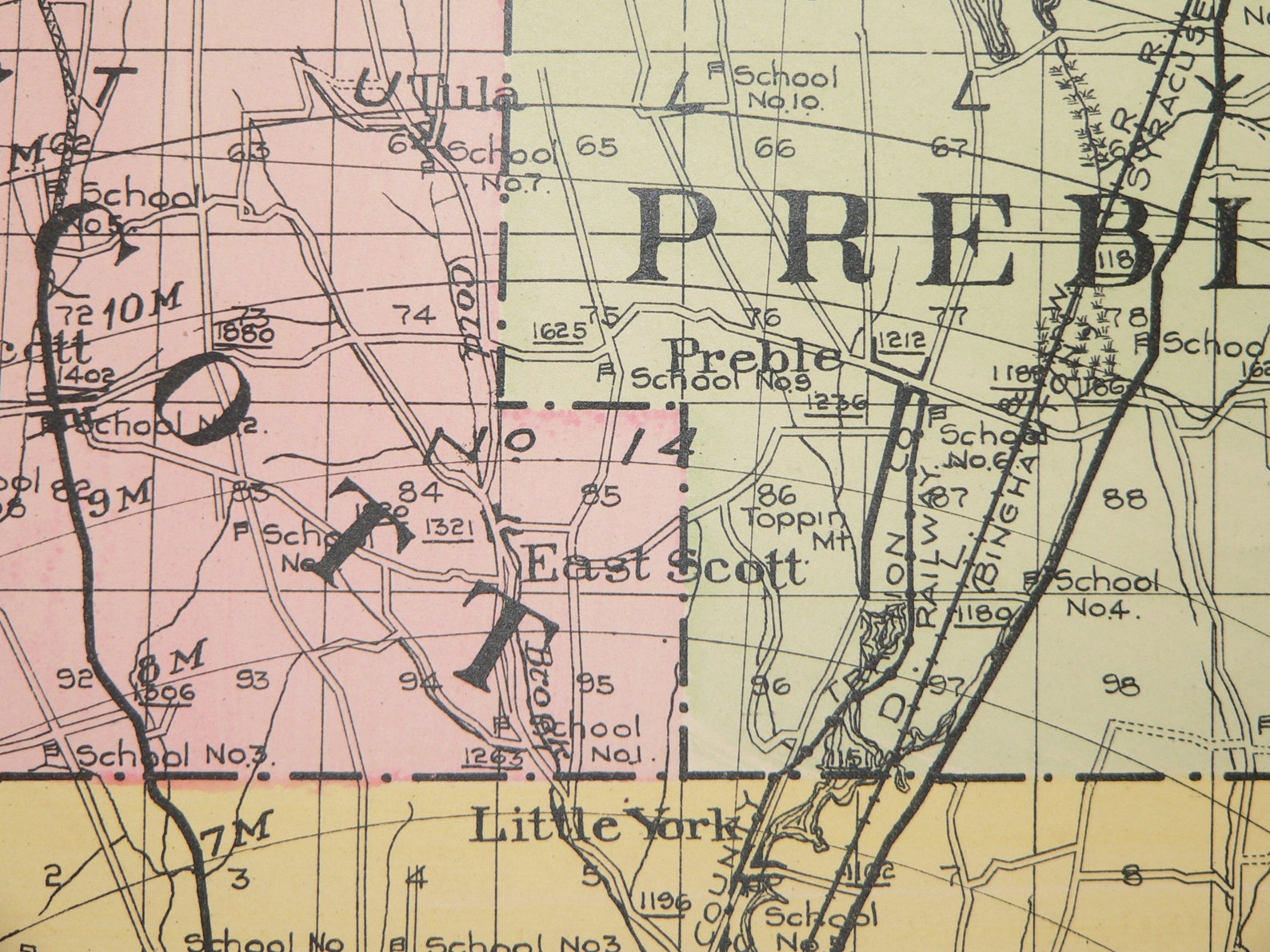 Large Map Cortland County NY Cortland NY Map 1912 New York | Etsy