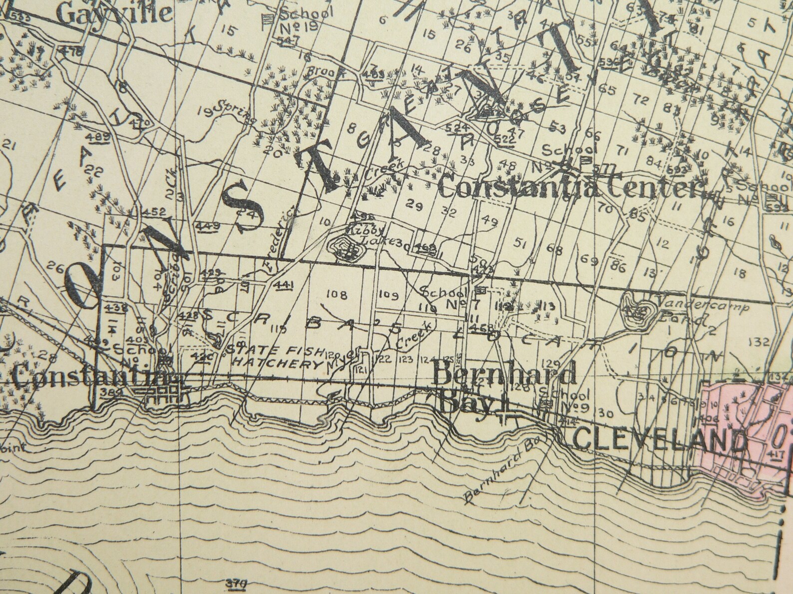 Large Vintage Map Oswego County NY Map New York County 1912 - Etsy