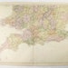 1873 Antique England Map 1873 A C Black Map of Southern England ...
