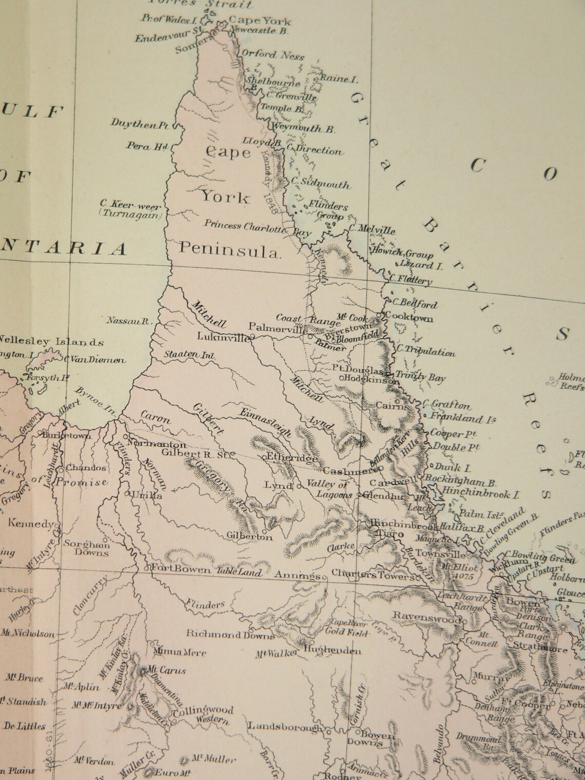 1889 Bradley Australia Map, New Zealand Tasmania Map, 1st Anniversary ...