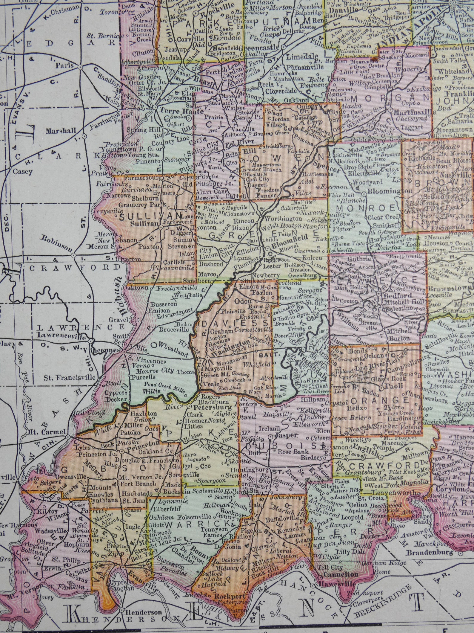 1899 Vintage Cleveland Map Indiana State Map Cleveland City - Etsy