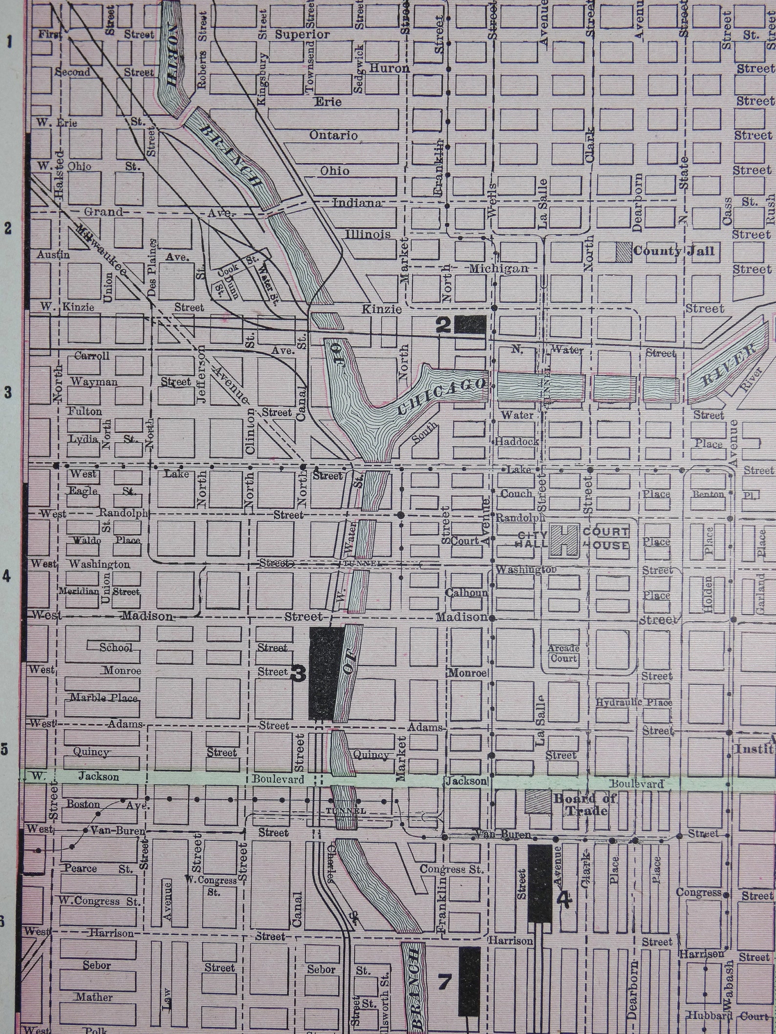 Original Vintage Map of Chicago and Illinois Map 1899 Rand Mcnally ...