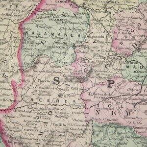 Antique Map Russia, Spain Map Portugal 1876 O.W. Gray Map, Vintage ...
