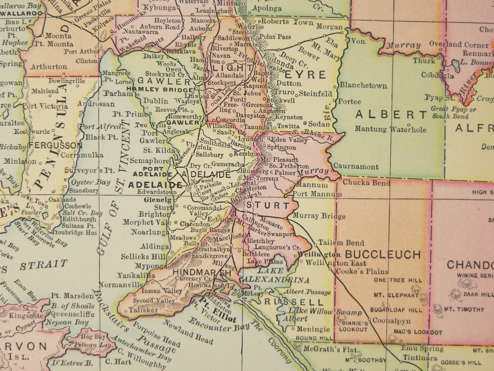 1912 Rand Mcnally Queensland and South Australia Map - Etsy