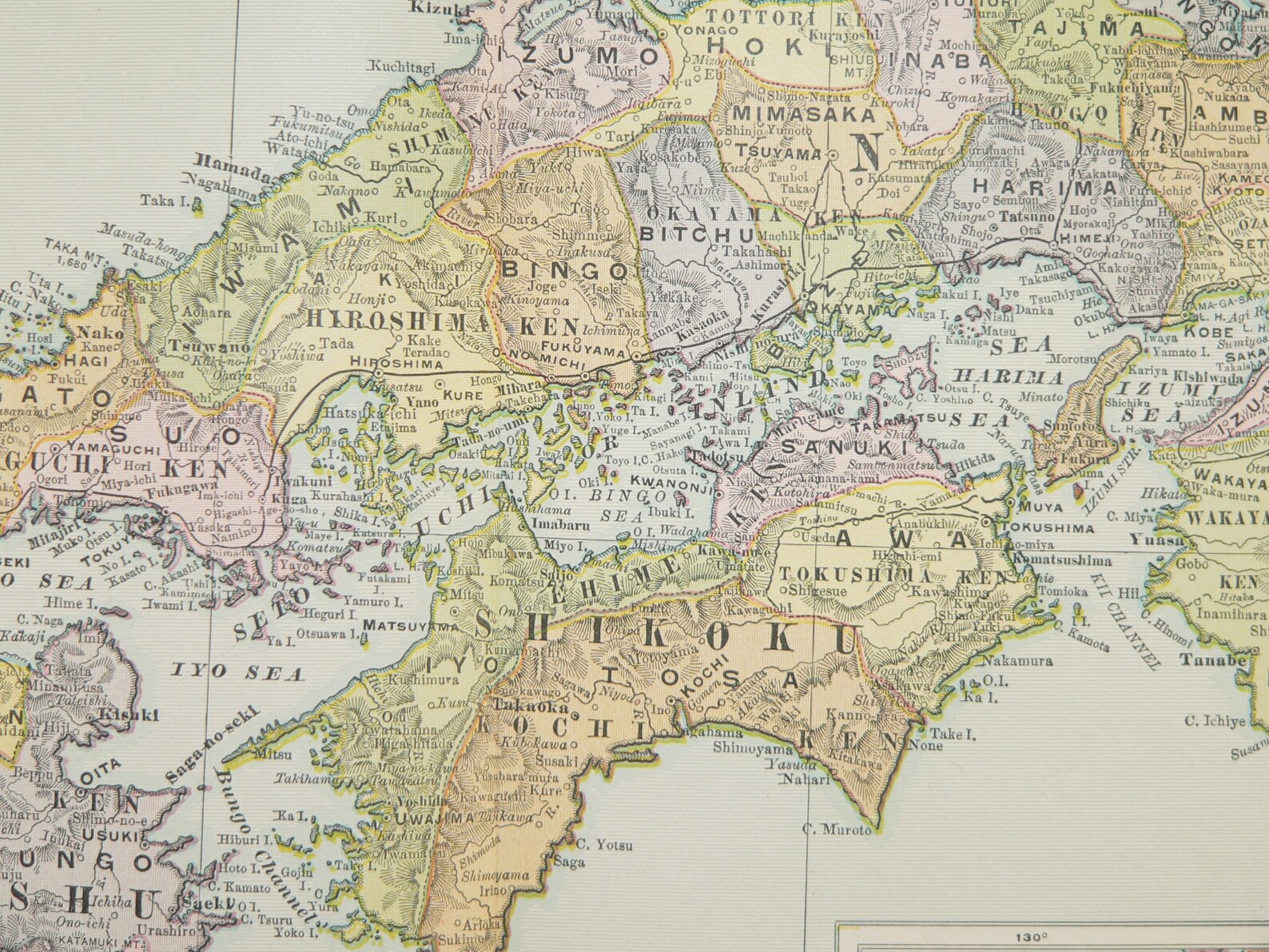 1912 Very Large Map of Japan Vintage Japan Map Taiwan Map - Etsy