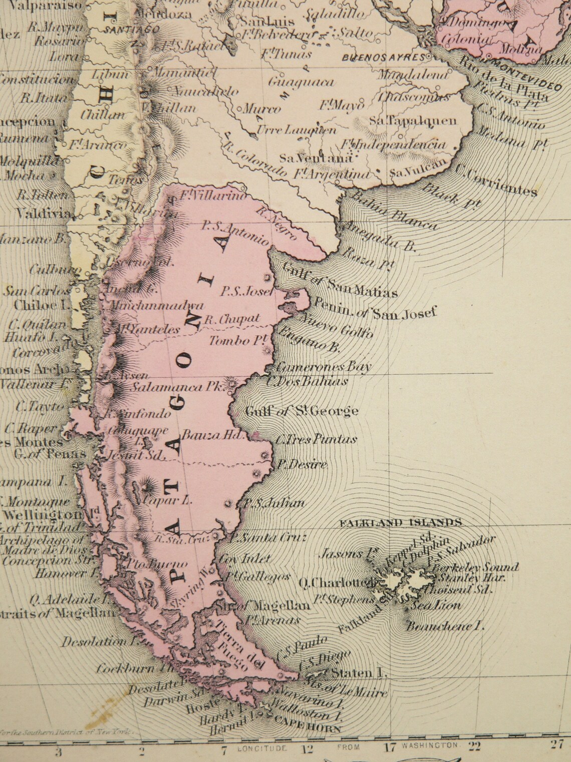 Antique South America Map 1856 Colton Atlas Map of South | Etsy
