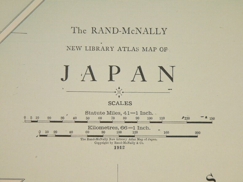 1912 Very Large Map of Japan Vintage Japan Map Taiwan Map - Etsy