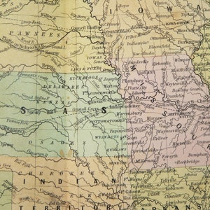 1854 Mitchell United States Map, Original Antique Map of United States ...