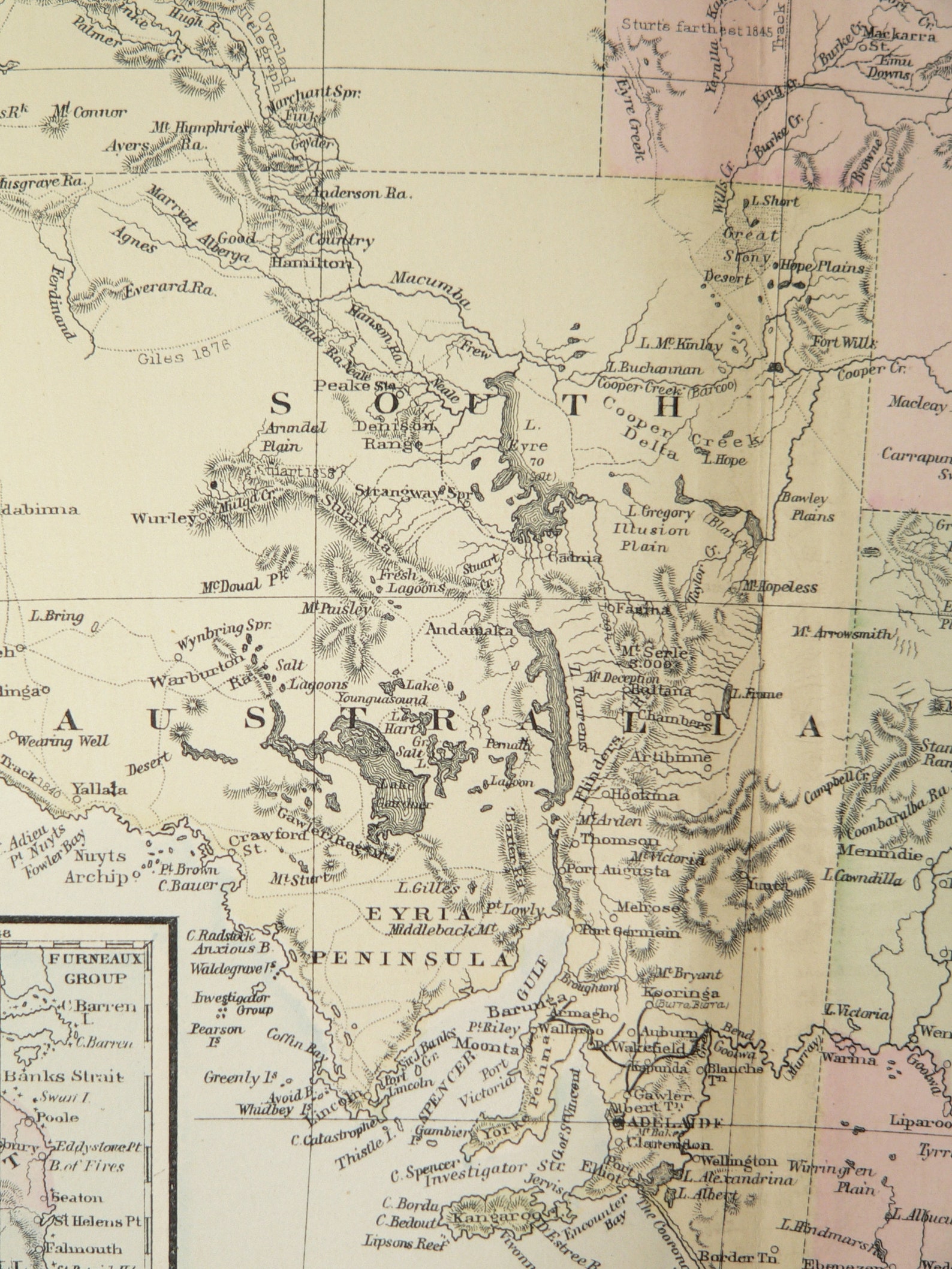 1889 Bradley Australia Map, New Zealand Tasmania Map, 1st Anniversary ...