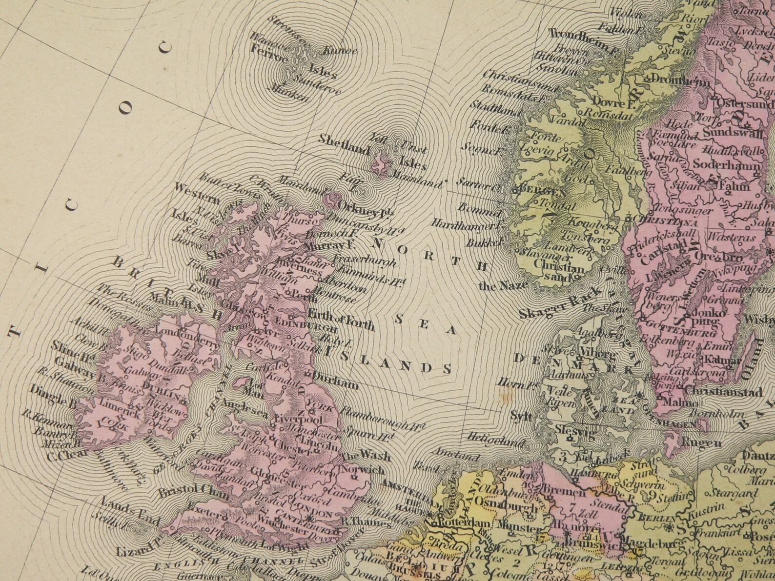 Vintage Europe Map 1852 Mitchell Cowperthwait Map of Europe - Etsy