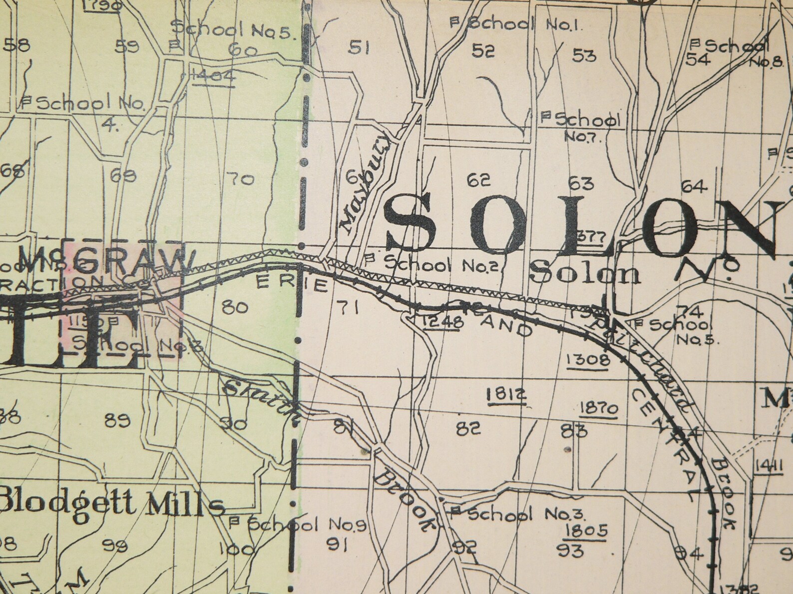 Large Map Cortland County NY Cortland NY Map 1912 New York | Etsy