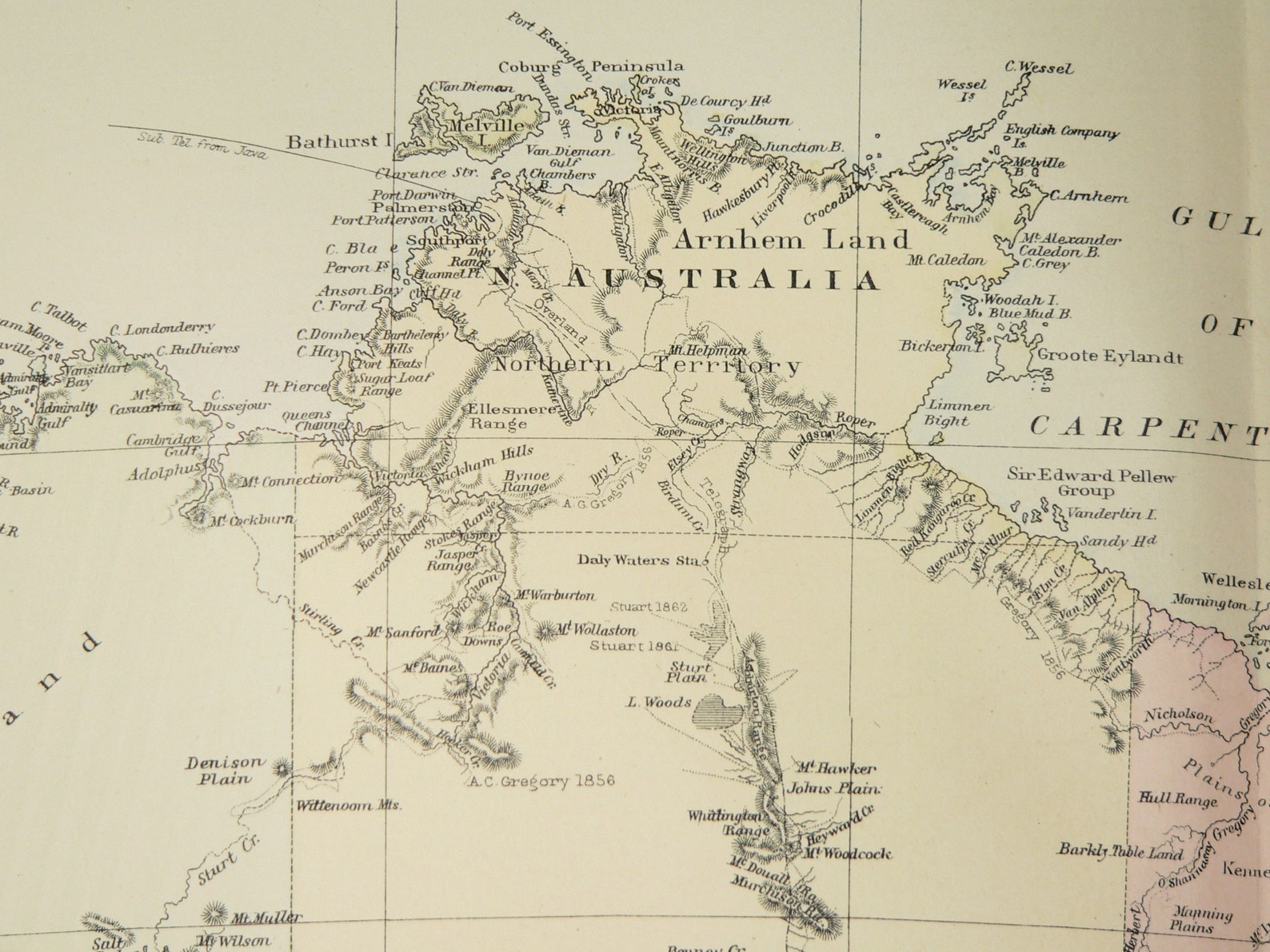 1889 Bradley Australia Map, New Zealand Tasmania Map, 1st Anniversary ...