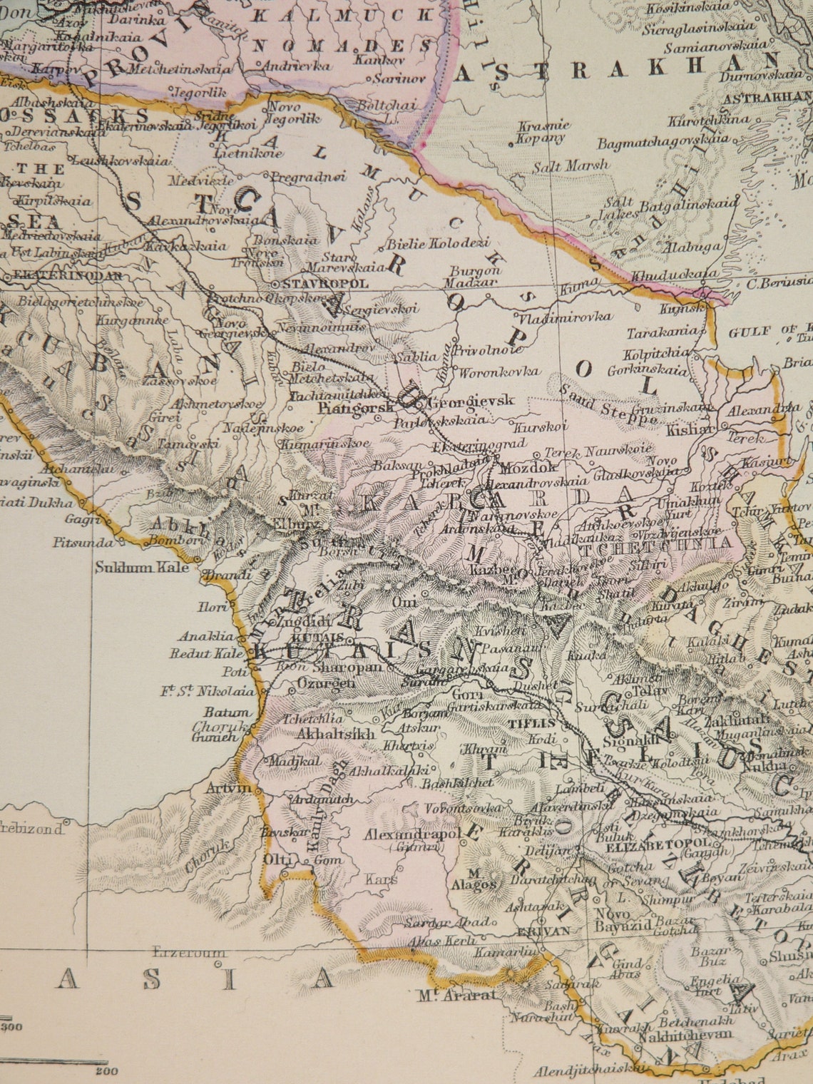 Large Vintage Map of Russia, Poland and Ukraine 1889 Bradley Russia Map ...