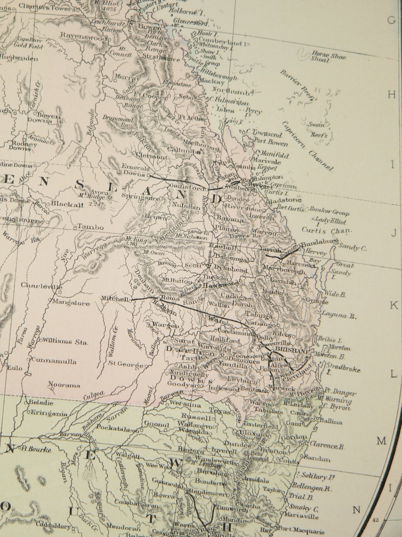 1889 Bradley Australia Map, New Zealand Tasmania Map, 1st Anniversary ...