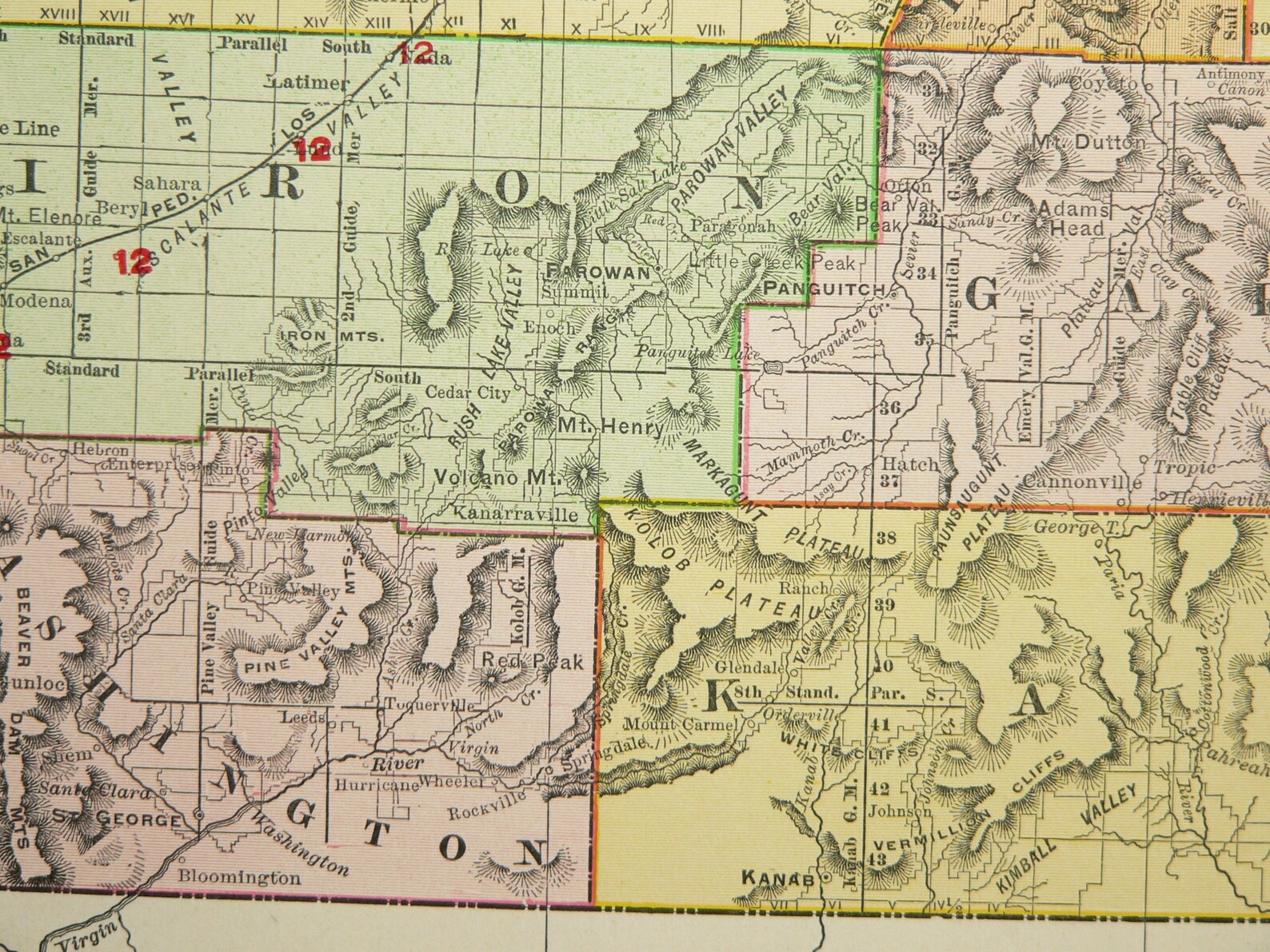 1908 Vintage Utah Map Real Antique Map of Utah Railroad Map - Etsy