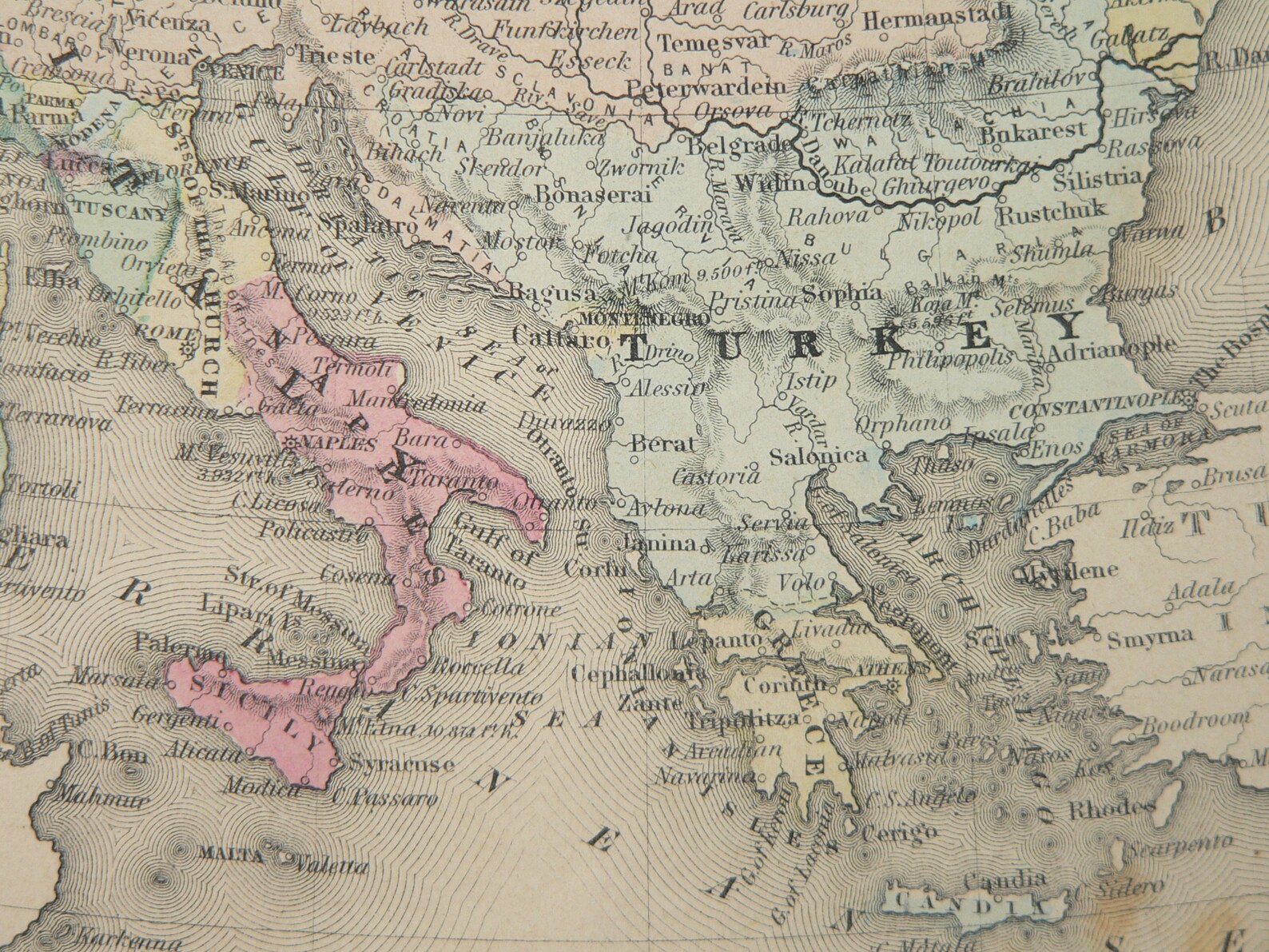 1856 Colton Europe Map Real Antique Map of Europe - Etsy Finland