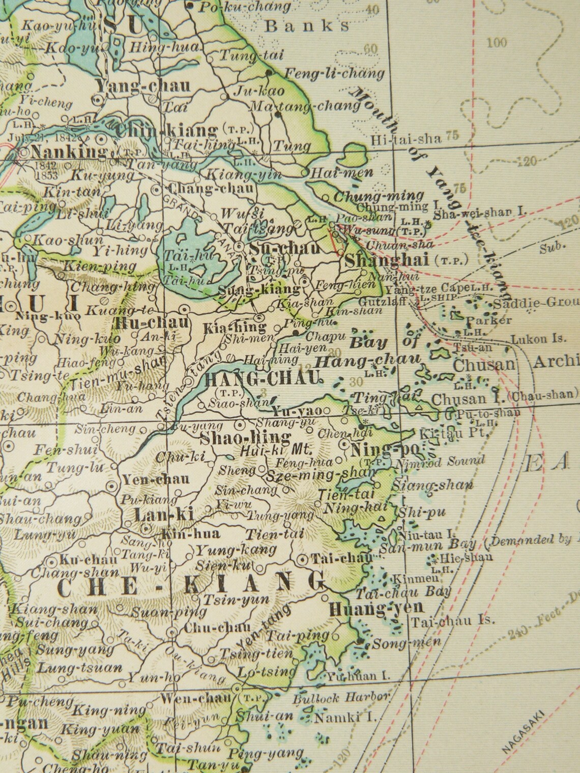 1899 Vintage Map of China Eastern China Century Map - Etsy